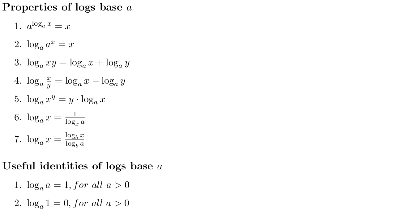 Properties of exponents and logarithms | Scientifically Sound